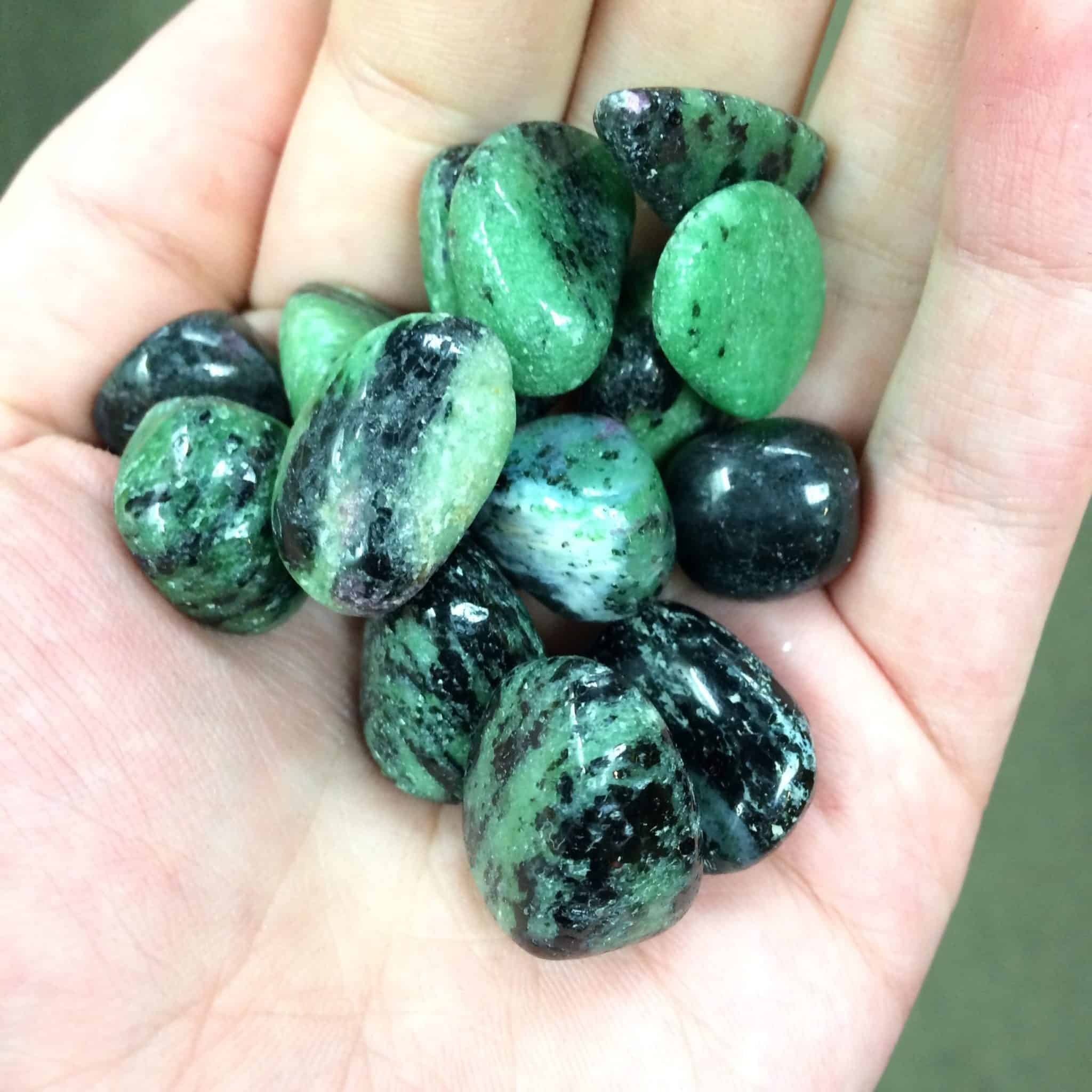 Tumbled Ruby in Zoisite/Anyolite Specimen | Inspirit Crystals