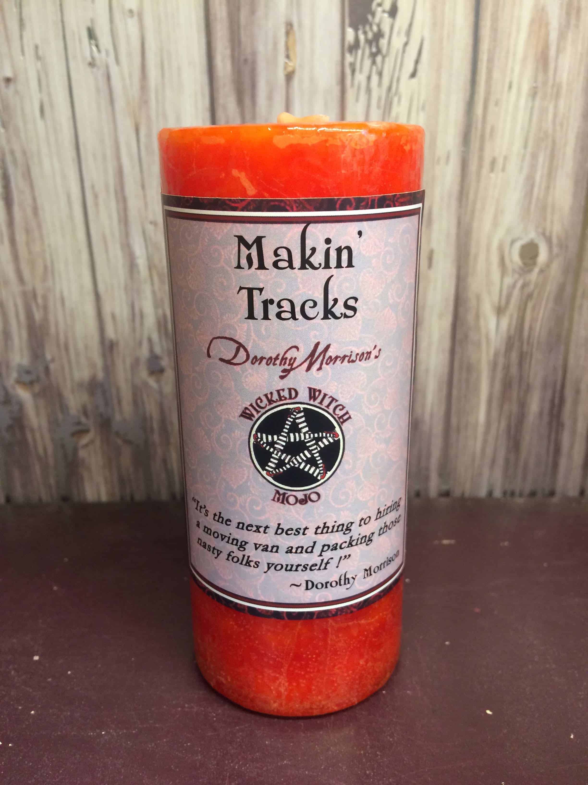 4″ Makin’ Tracks – Dorothy Morrison Wicked Witch Mojo Pillar Candle ...