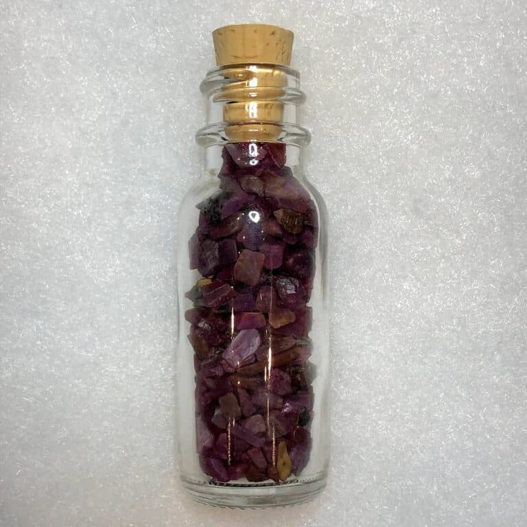 Ruby Gemstone Chip Bottle - Inspirit Crystals