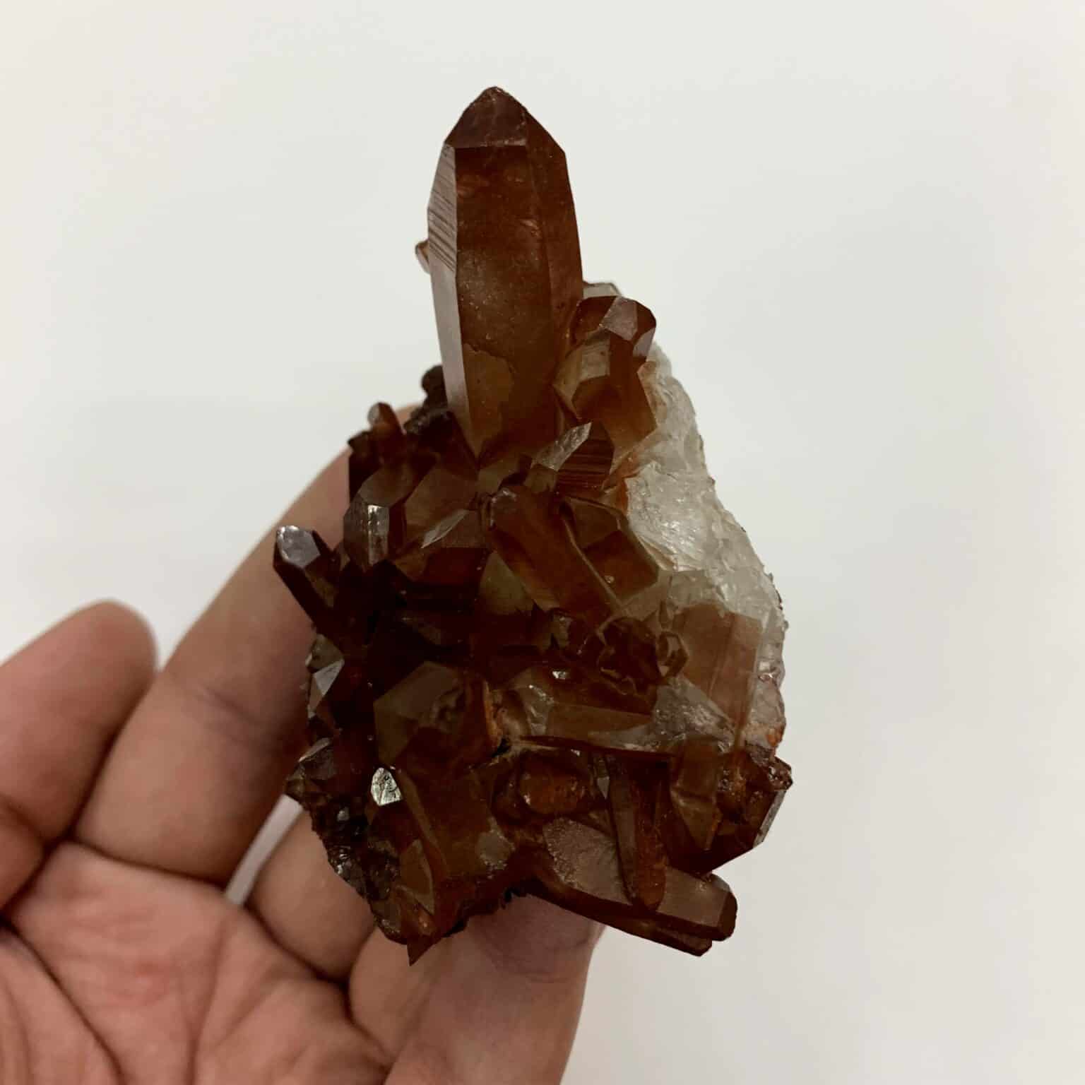 3.25″ Red Hematite Quartz Cluster 105g - Inspirit Crystals